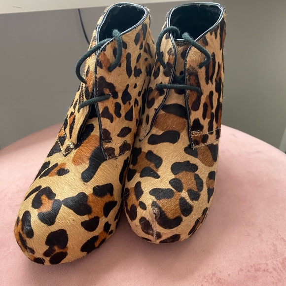 Steve Madden | Shoes | Steve Madden Annie Leopard Print Wedge Bootie ...